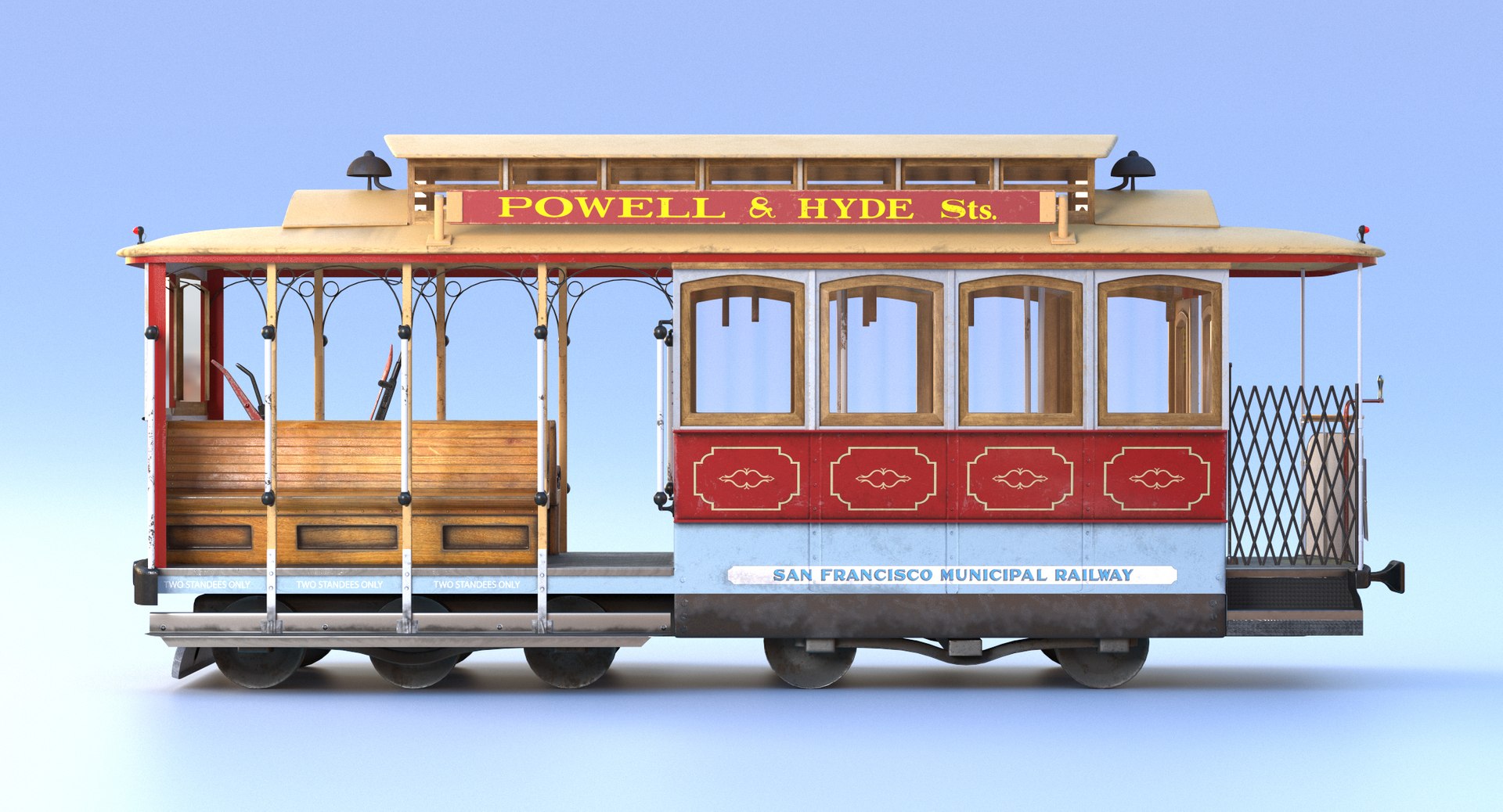 3D San Francisco Cable Car Model - TurboSquid 1427632