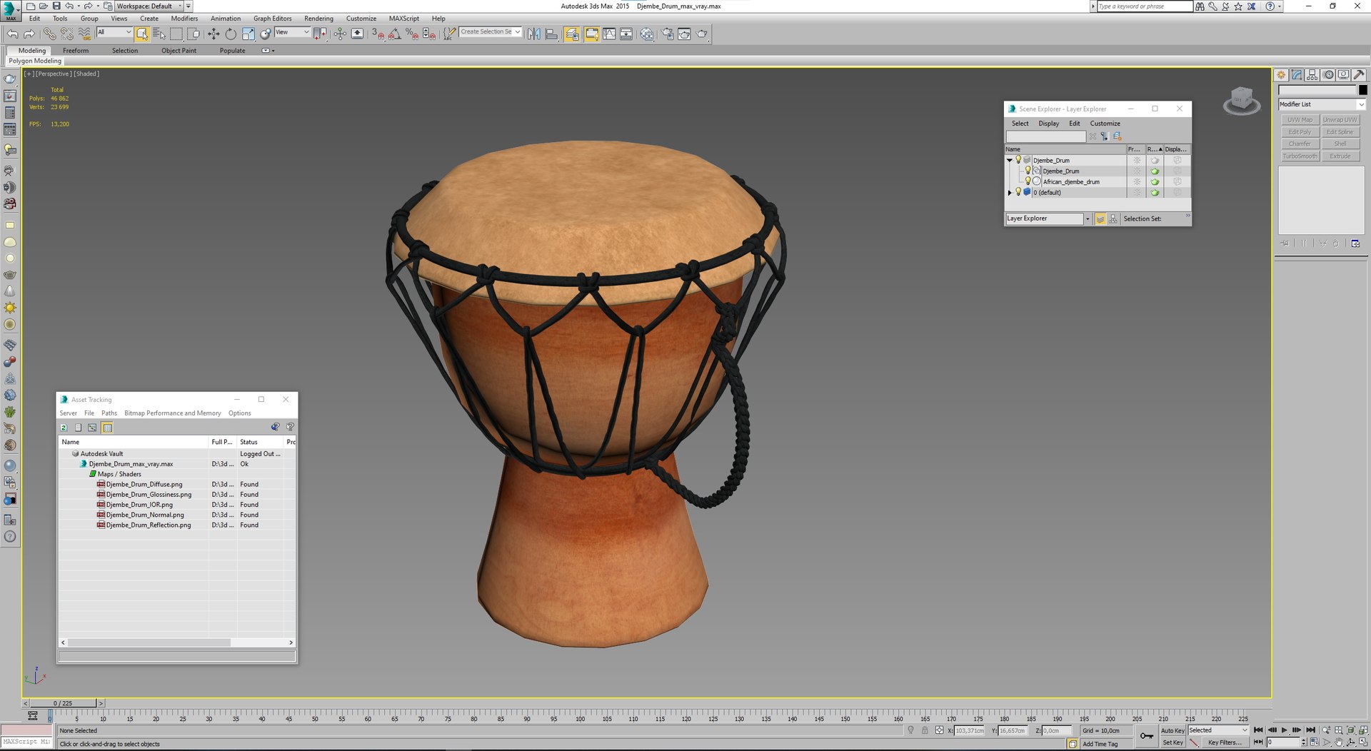 3D Djembe Drum - TurboSquid 2040334