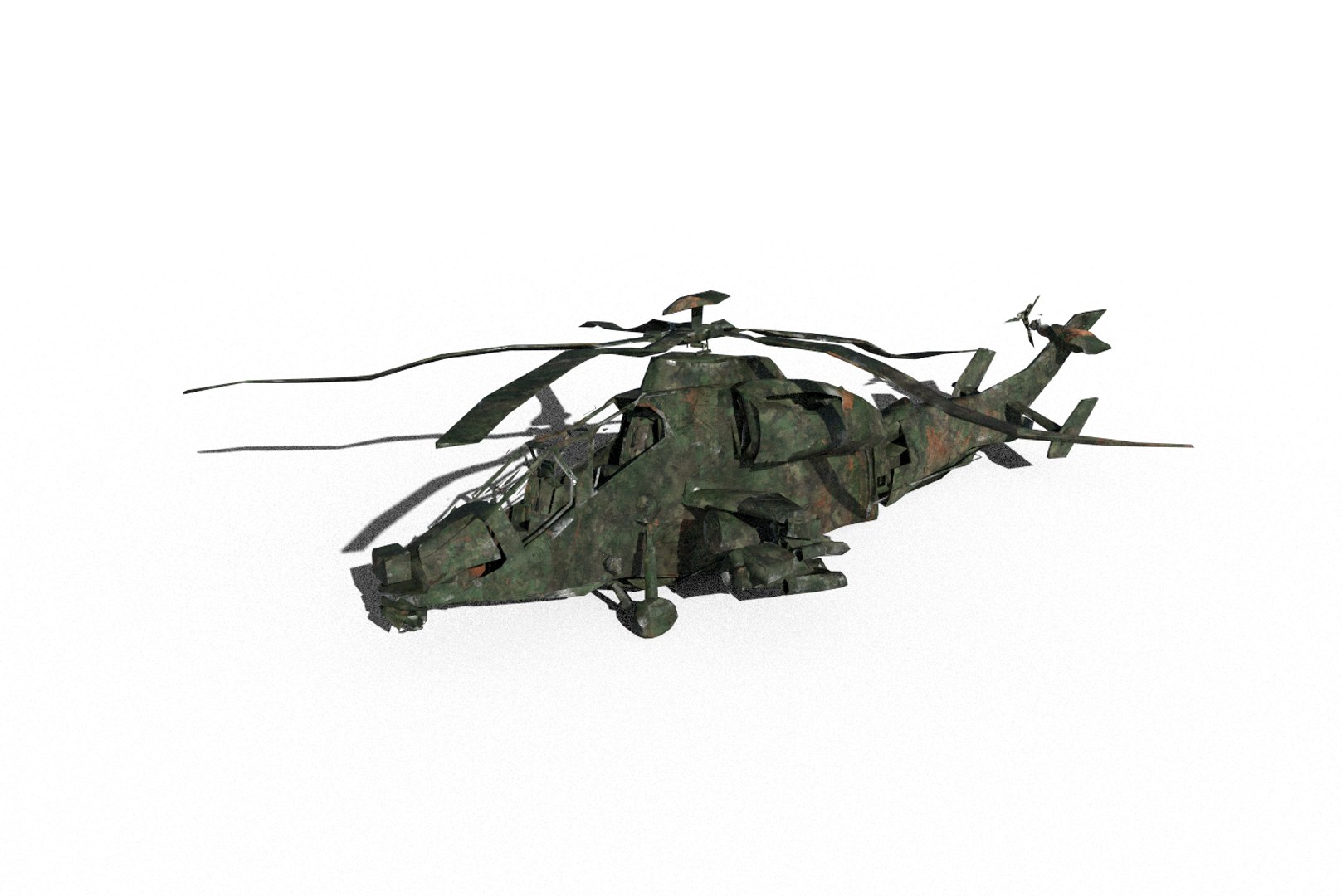 Wrecked Military Helicopter Ready 3D Model - TurboSquid 1653386