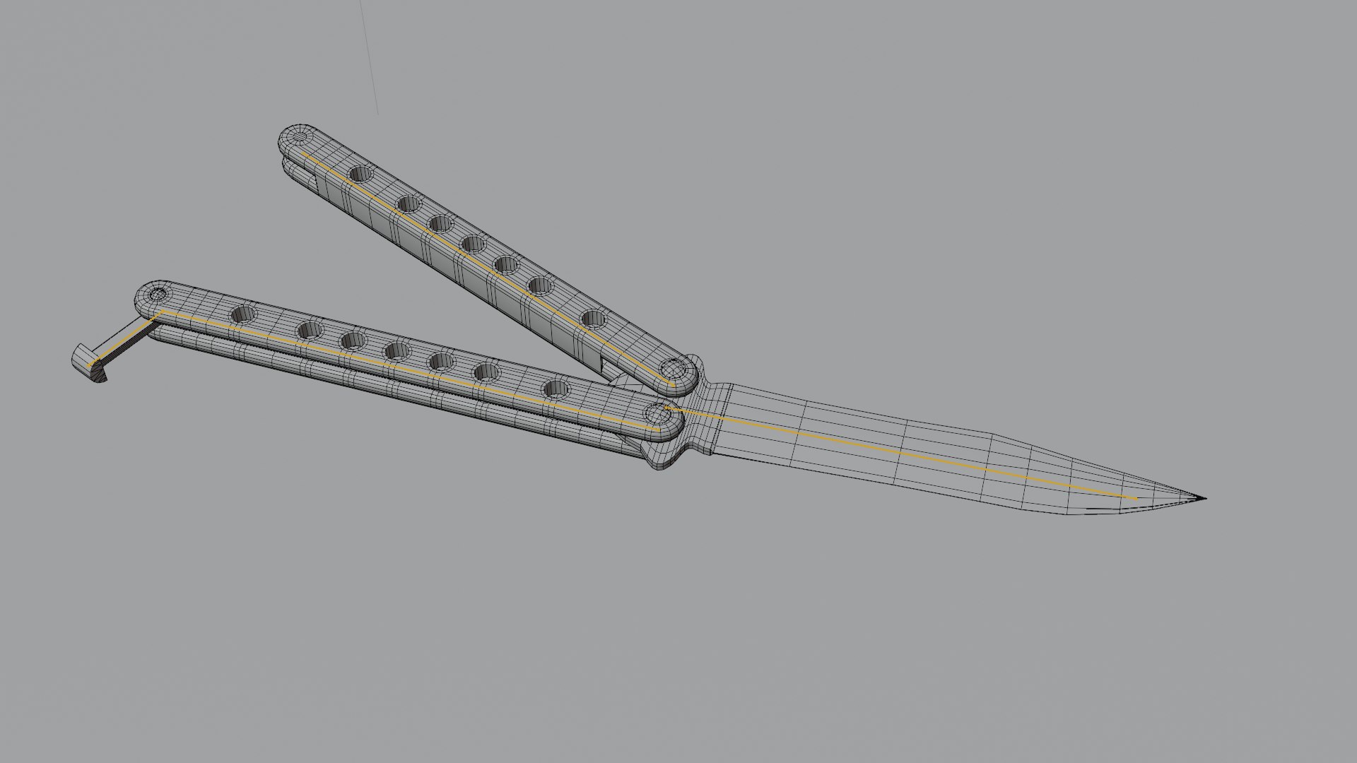 3D Butterfly Knife - TurboSquid 2120709