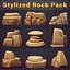 Stylized Rock Pack - Gameready Lowpoly Model model - TurboSquid 2178576