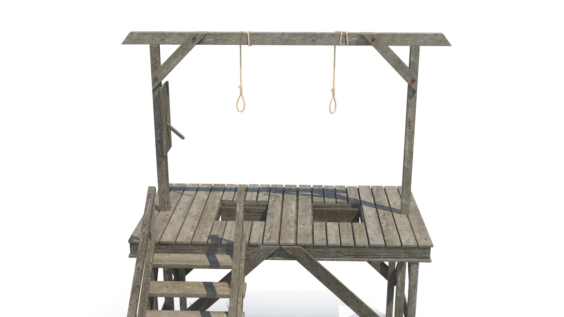 3D Wild West Hanging Gallows model - TurboSquid 2087501