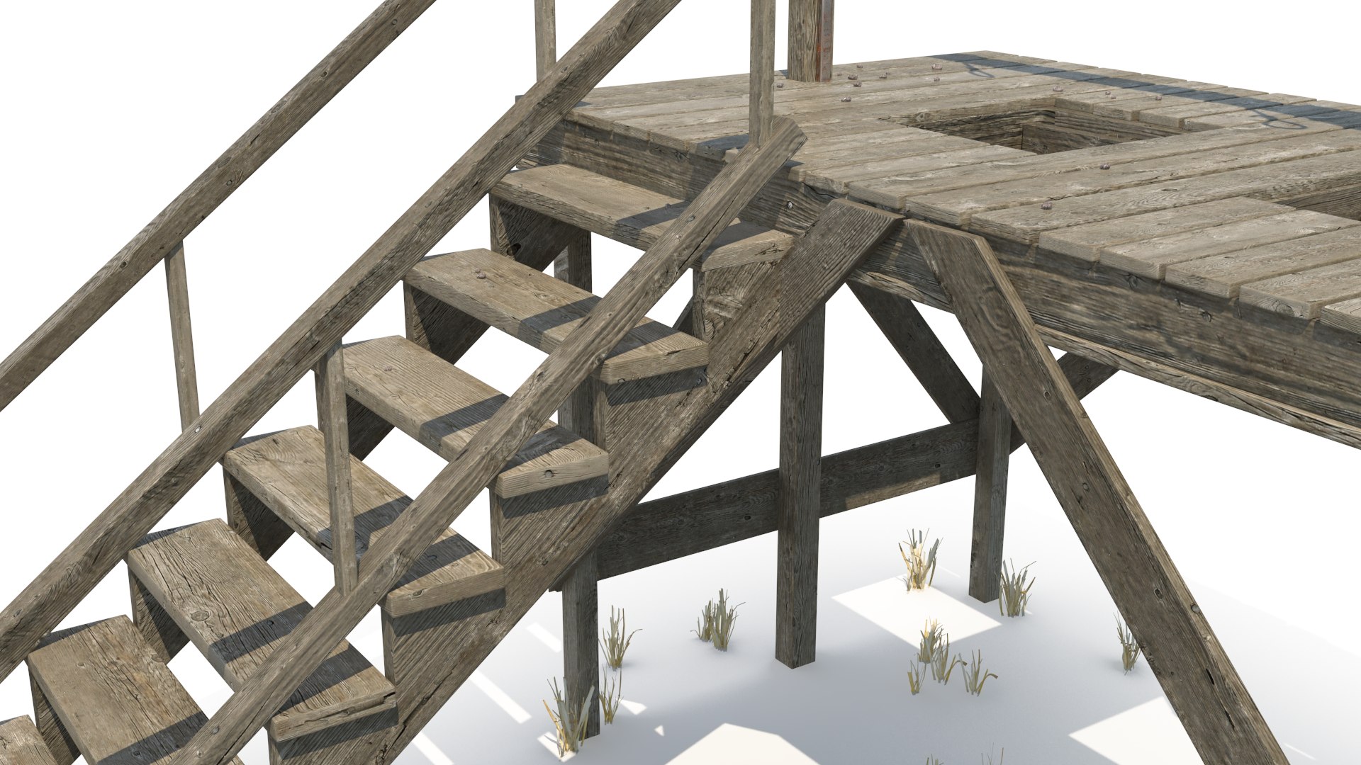 3D Wild West Hanging Gallows model - TurboSquid 2087501
