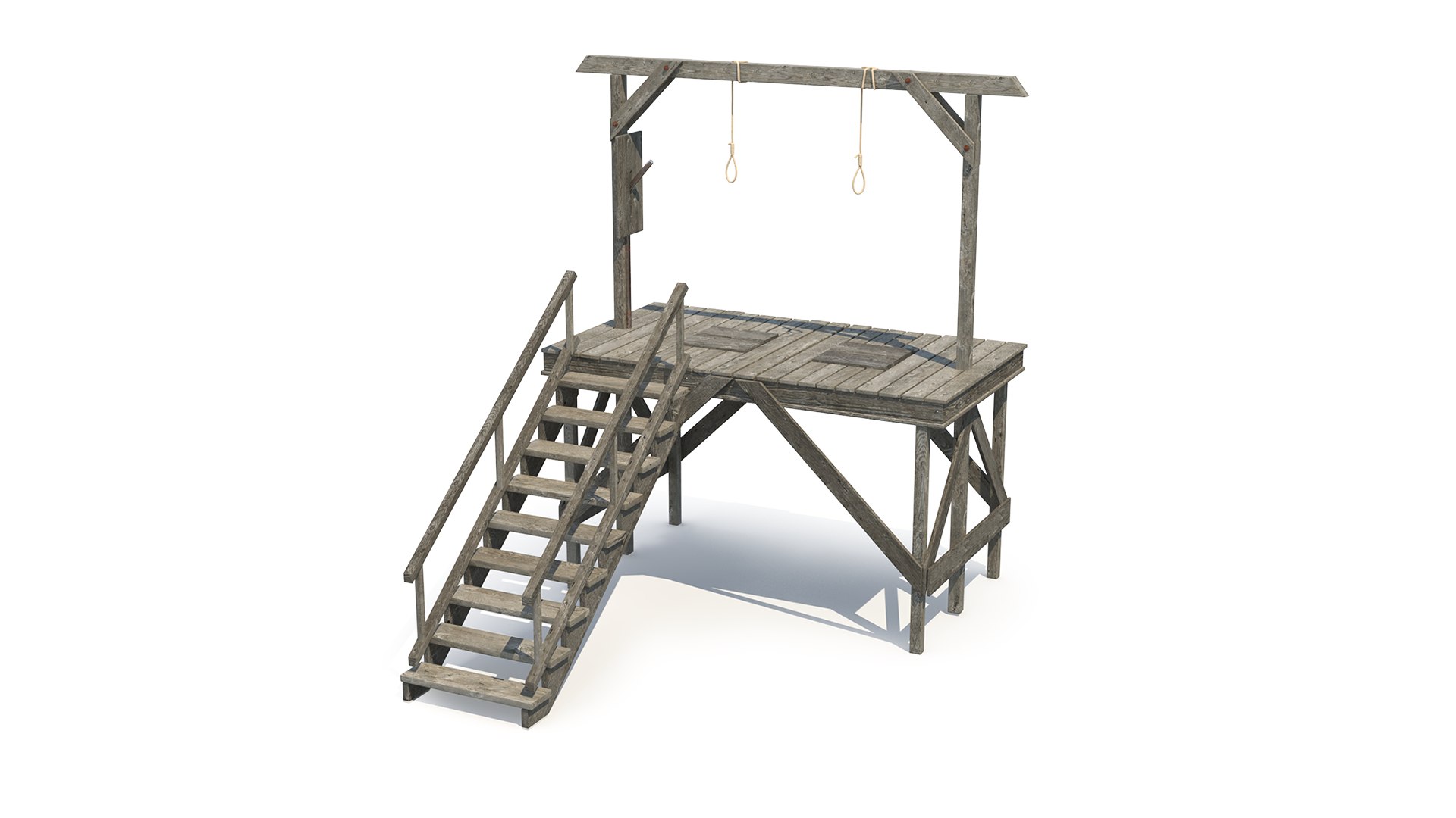modelo 3d Wild West Hanging Gallows - TurboSquid 2087501