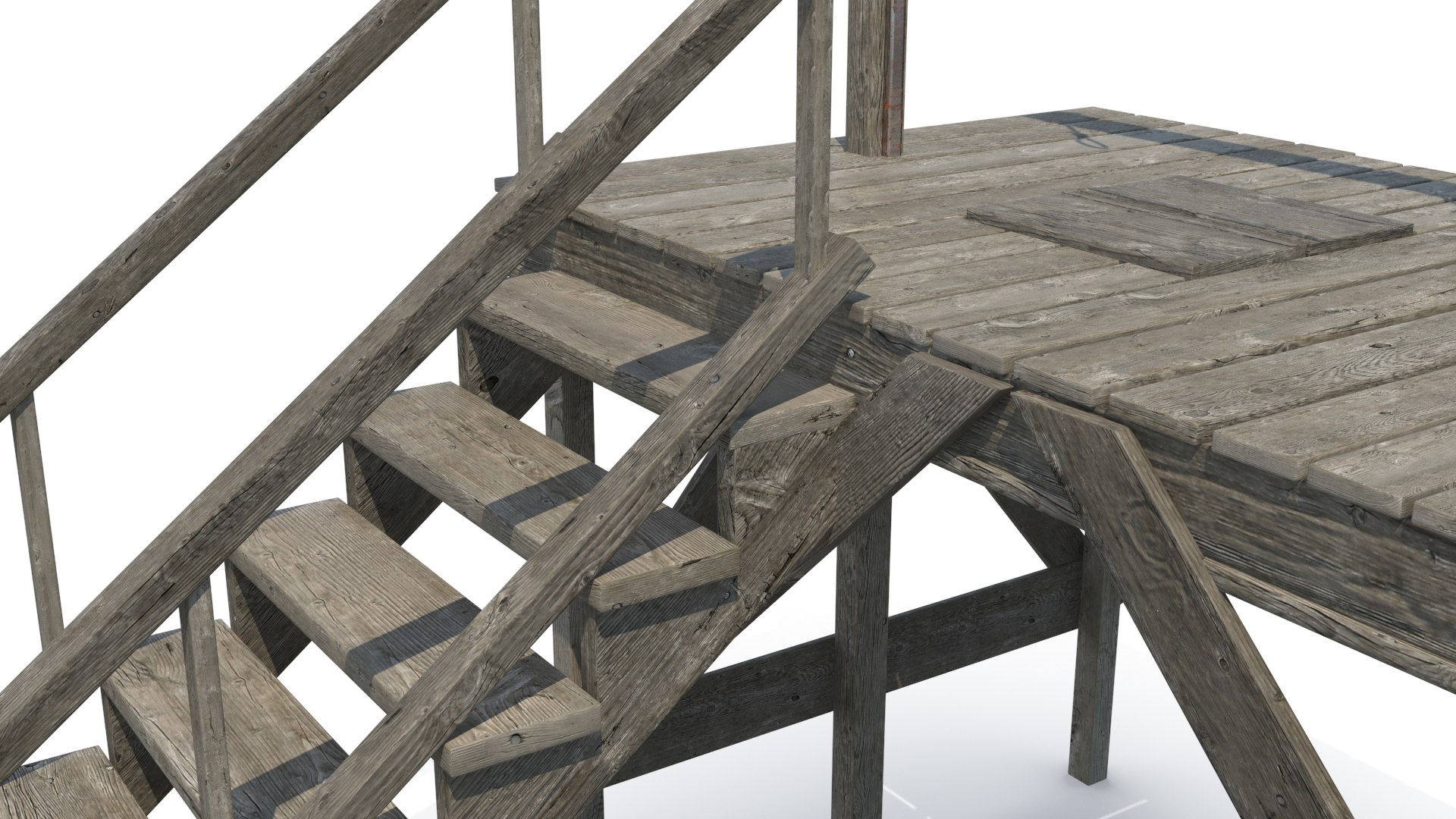 3D Wild West Hanging Gallows model - TurboSquid 2087501