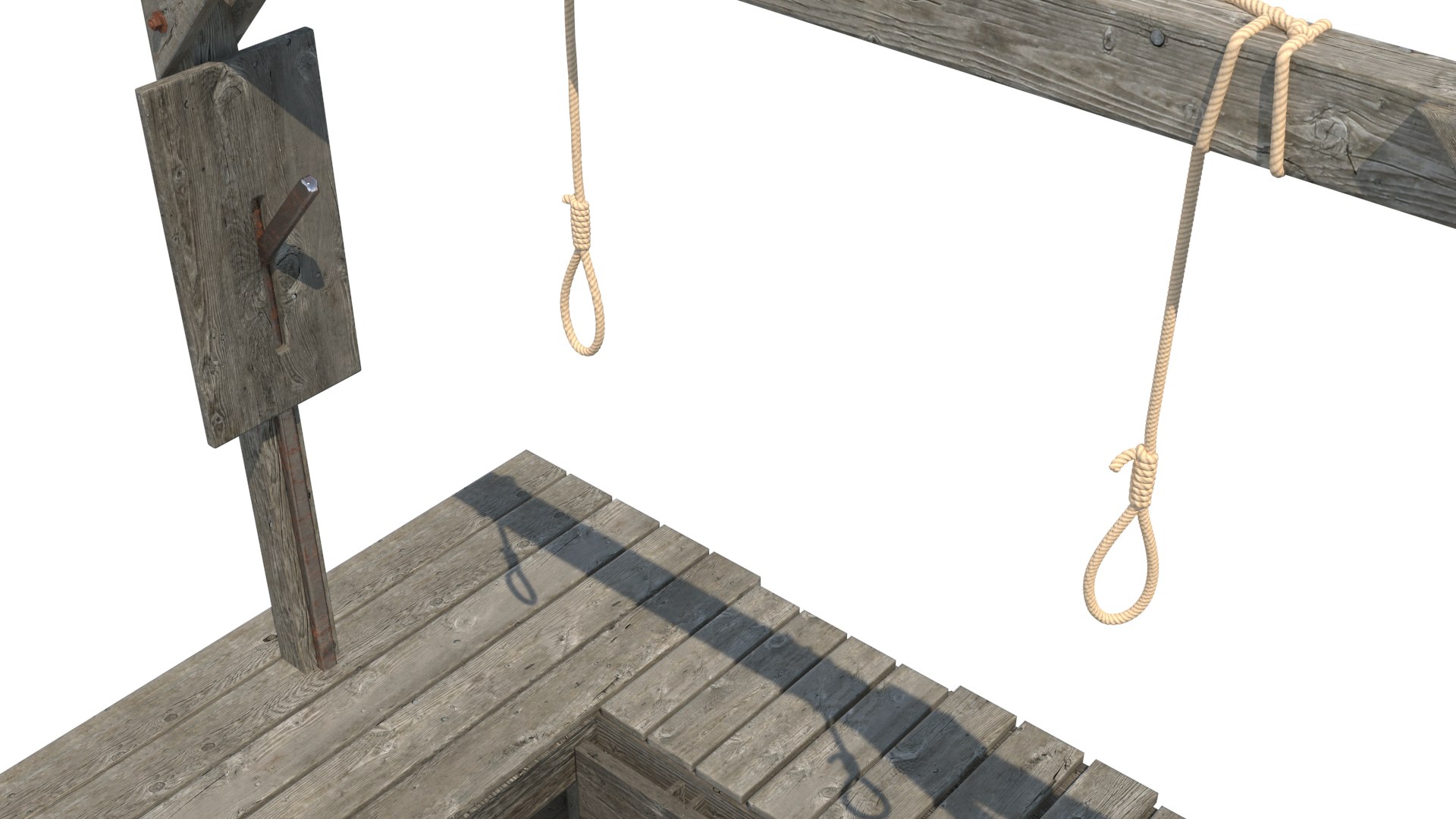 3D Wild West Hanging Gallows model - TurboSquid 2087501