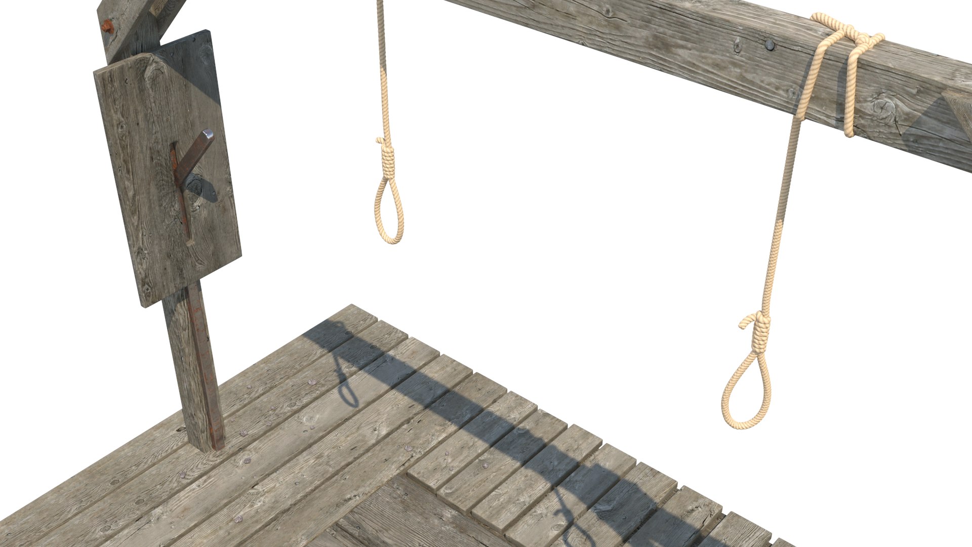 3D Wild West Hanging Gallows model - TurboSquid 2087501