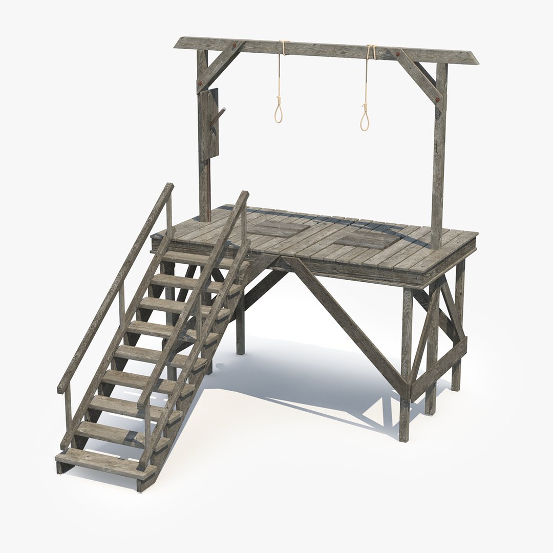 3D Wild West Hanging Gallows model - TurboSquid 2087501