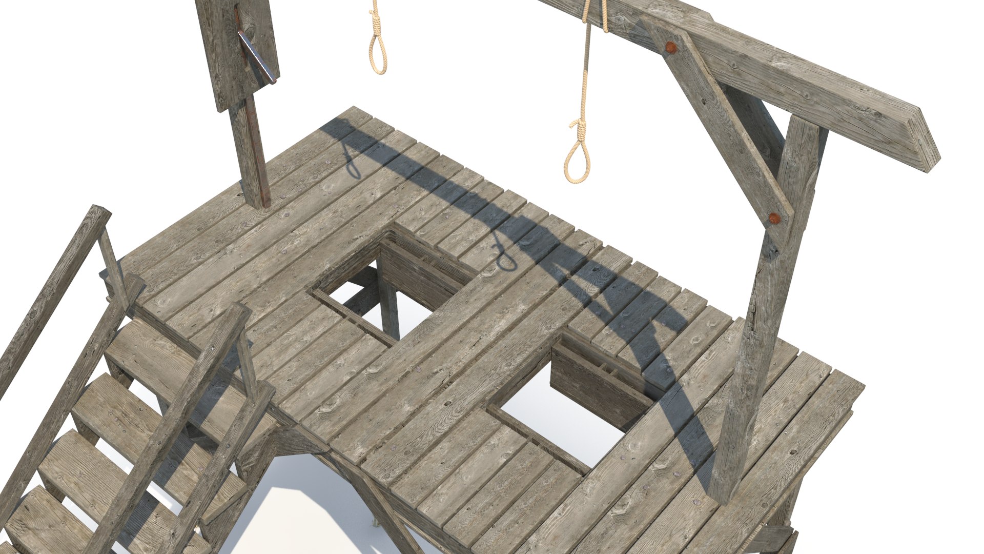 3D Wild West Hanging Gallows model - TurboSquid 2087501