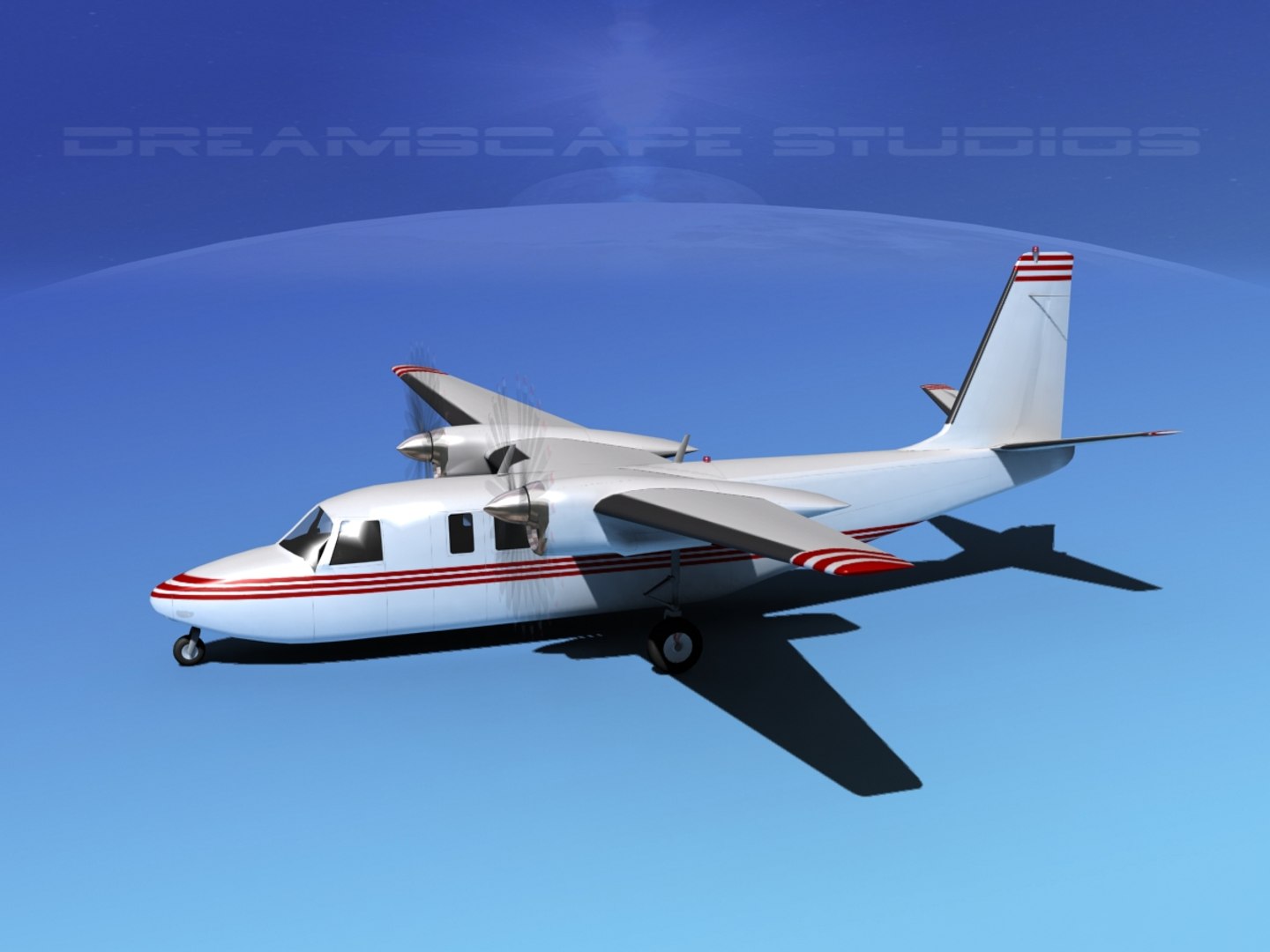 Propellers Rockwell Turbo Commander 690 3d Max