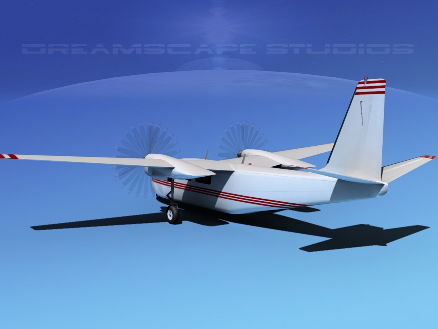 Propellers Rockwell Turbo Commander 690 3d Max