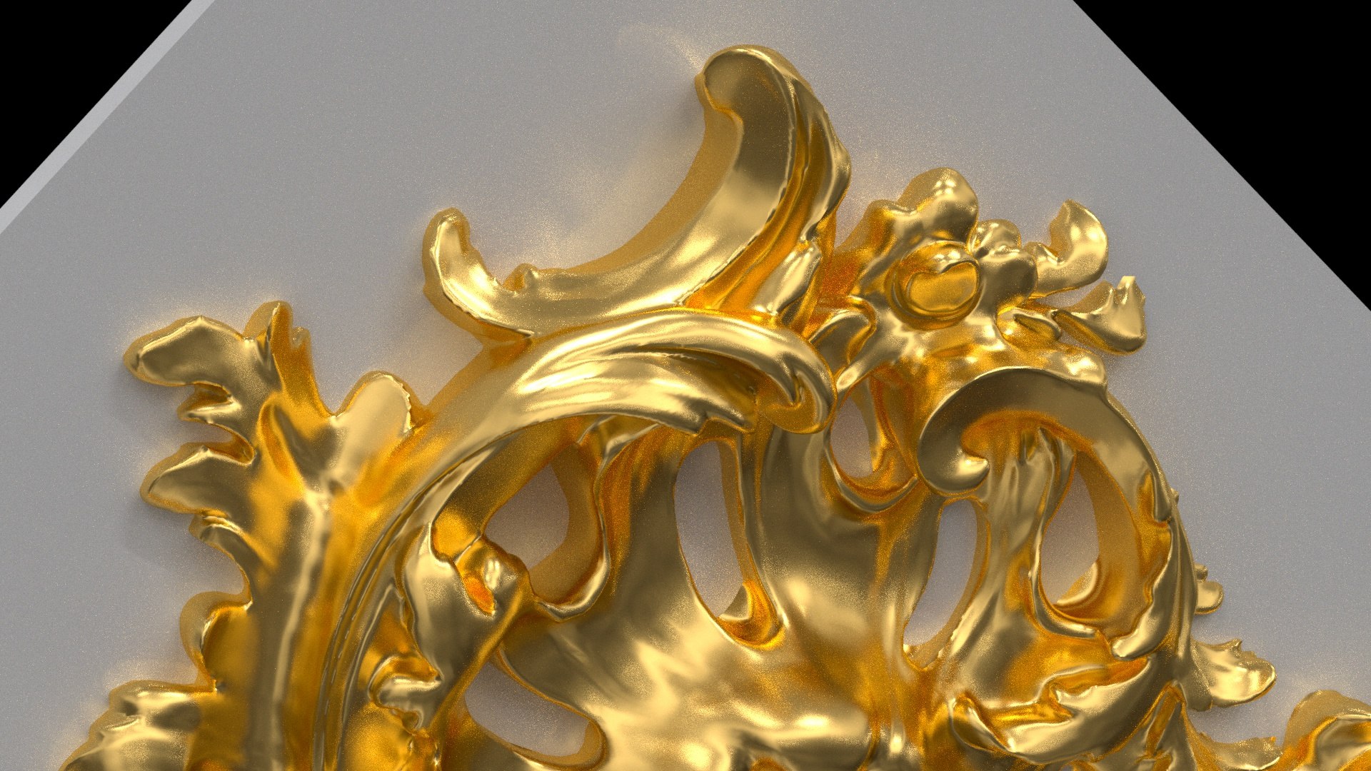 3D Plaster Decorative Bow DS228 - TurboSquid 2385919