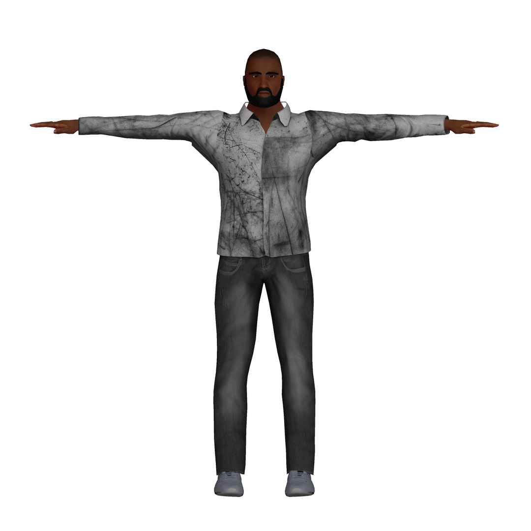 3D Adult Black Man Beard Model - TurboSquid 1618250