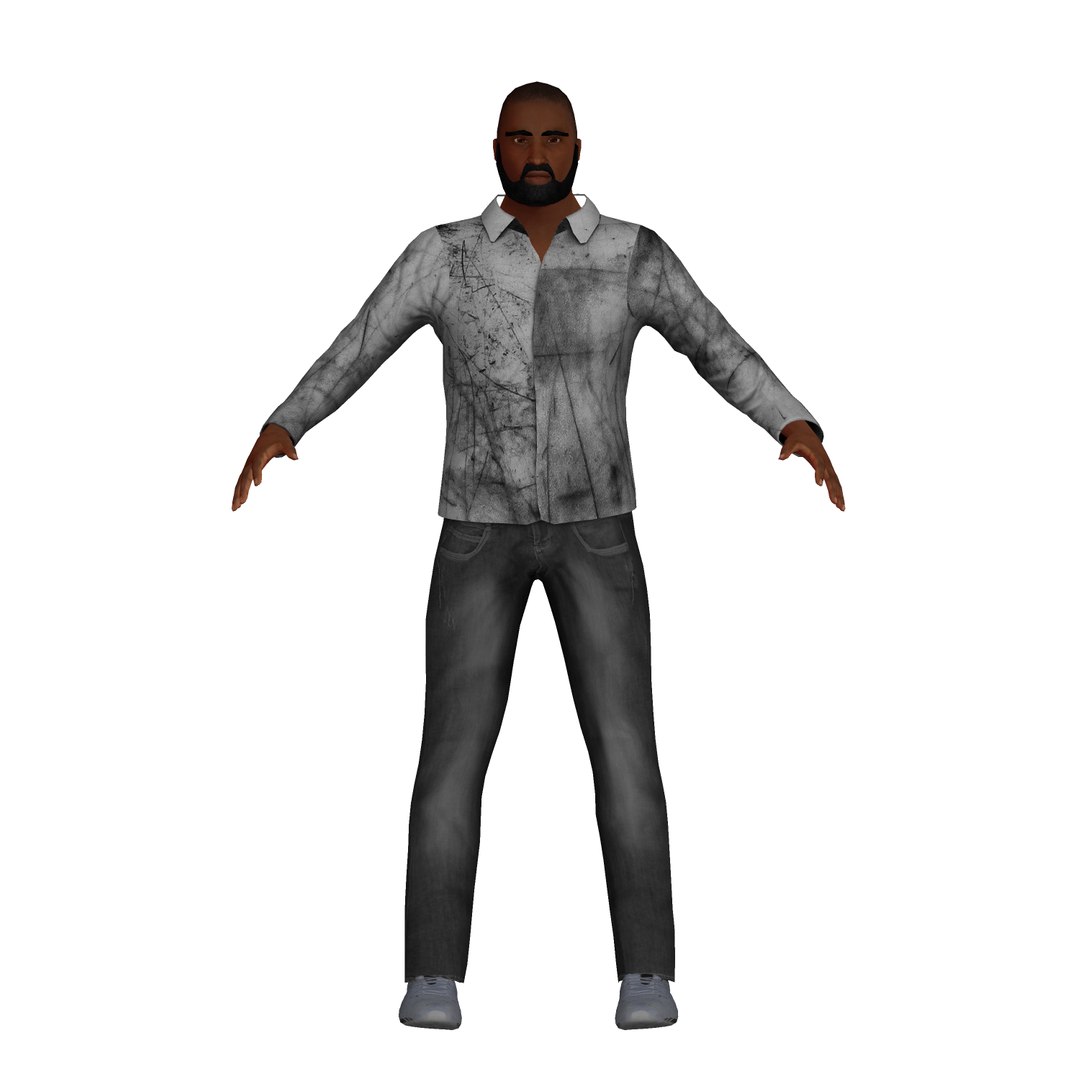 3D Adult Black Man Beard Model - TurboSquid 1618250