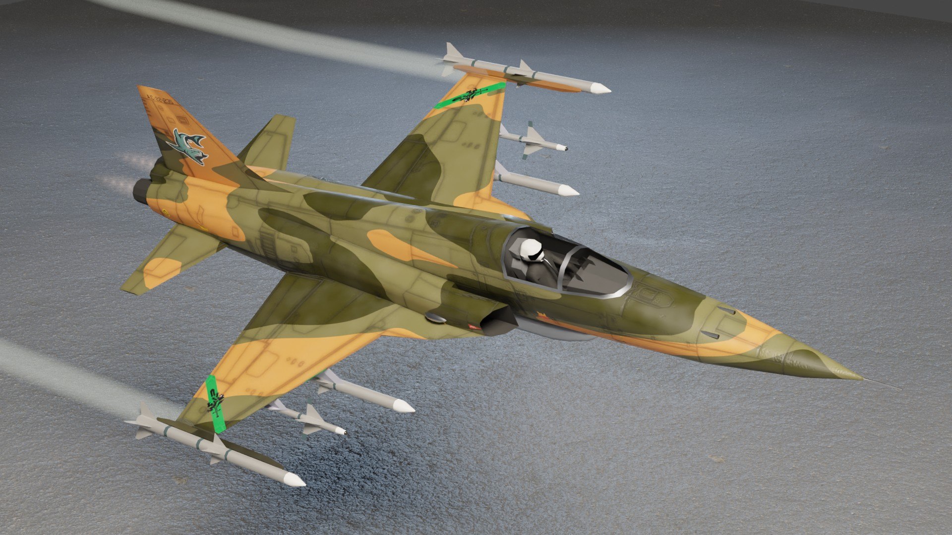 Northrop F-5 Tiger Lowpoly Jet Fighter 3D Model - TurboSquid 1901929