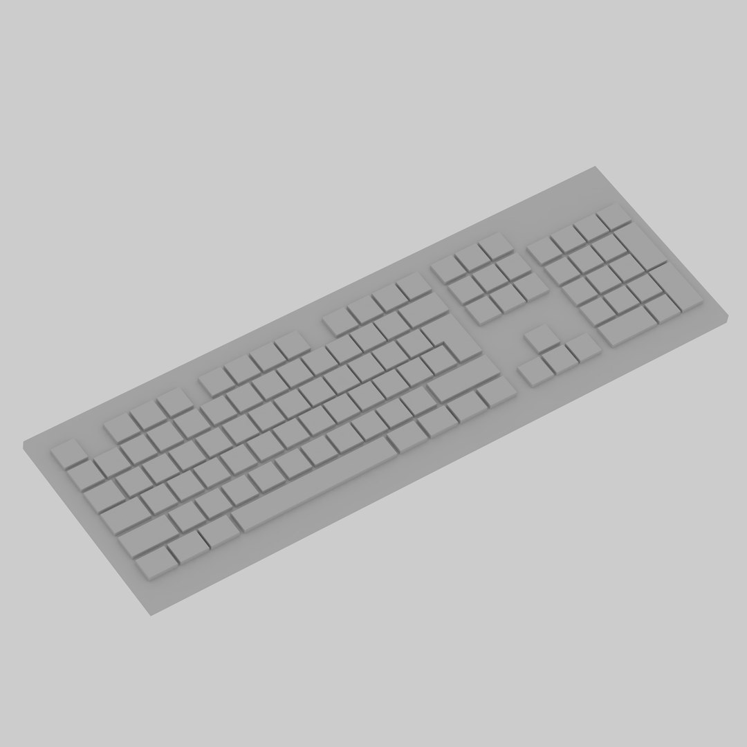 Minimalistic Black Numeric Keyboard 3D Model - TurboSquid 1957845