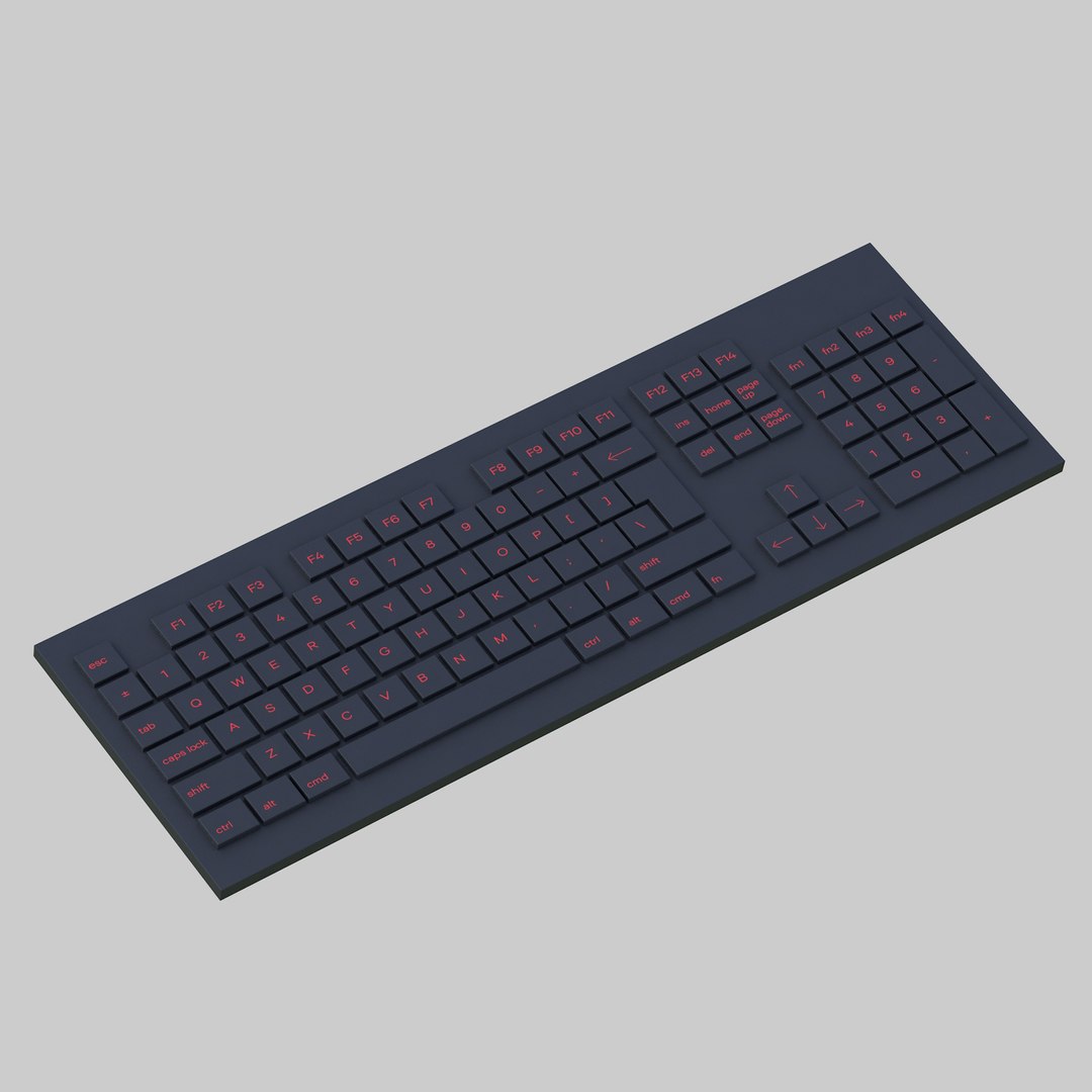 Minimalistic Black Numeric Keyboard 3D Model - TurboSquid 1957845