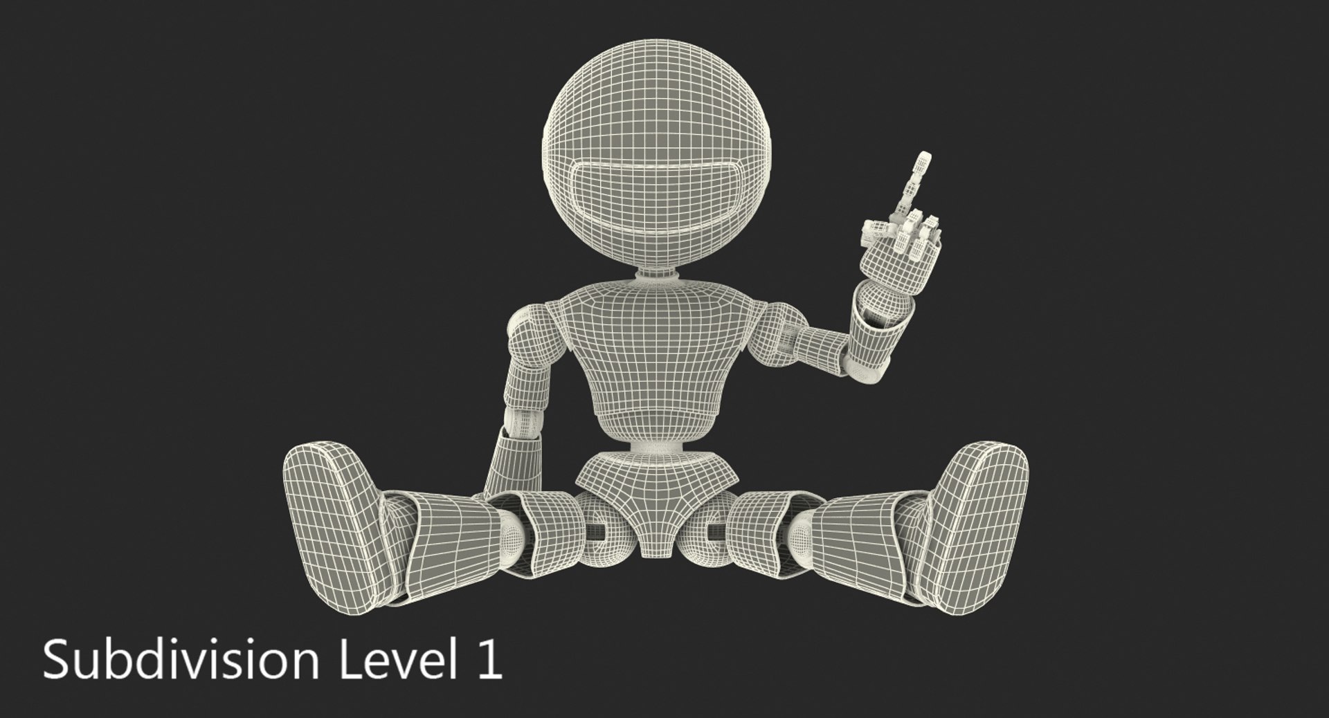 Small robot toy sitting 3D model - TurboSquid 1159559