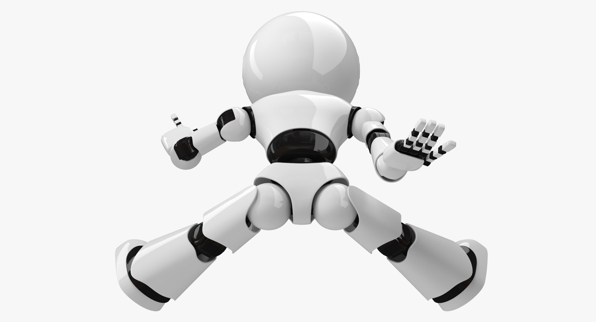 Small robot toy sitting 3D model - TurboSquid 1159559