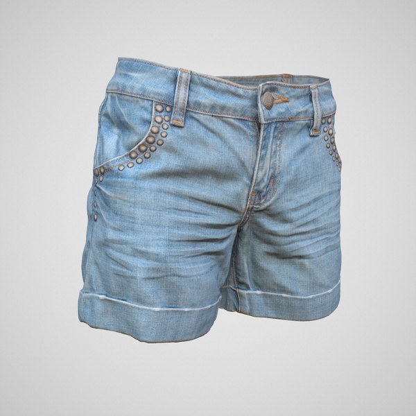 3d realistic jeans shorts