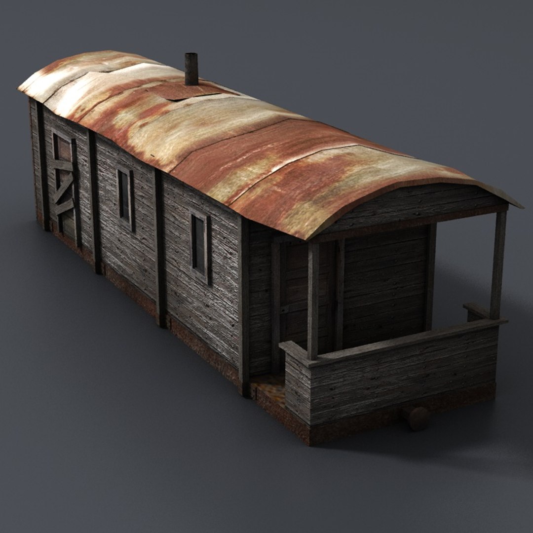 Ready Train Wagon House 3d Model