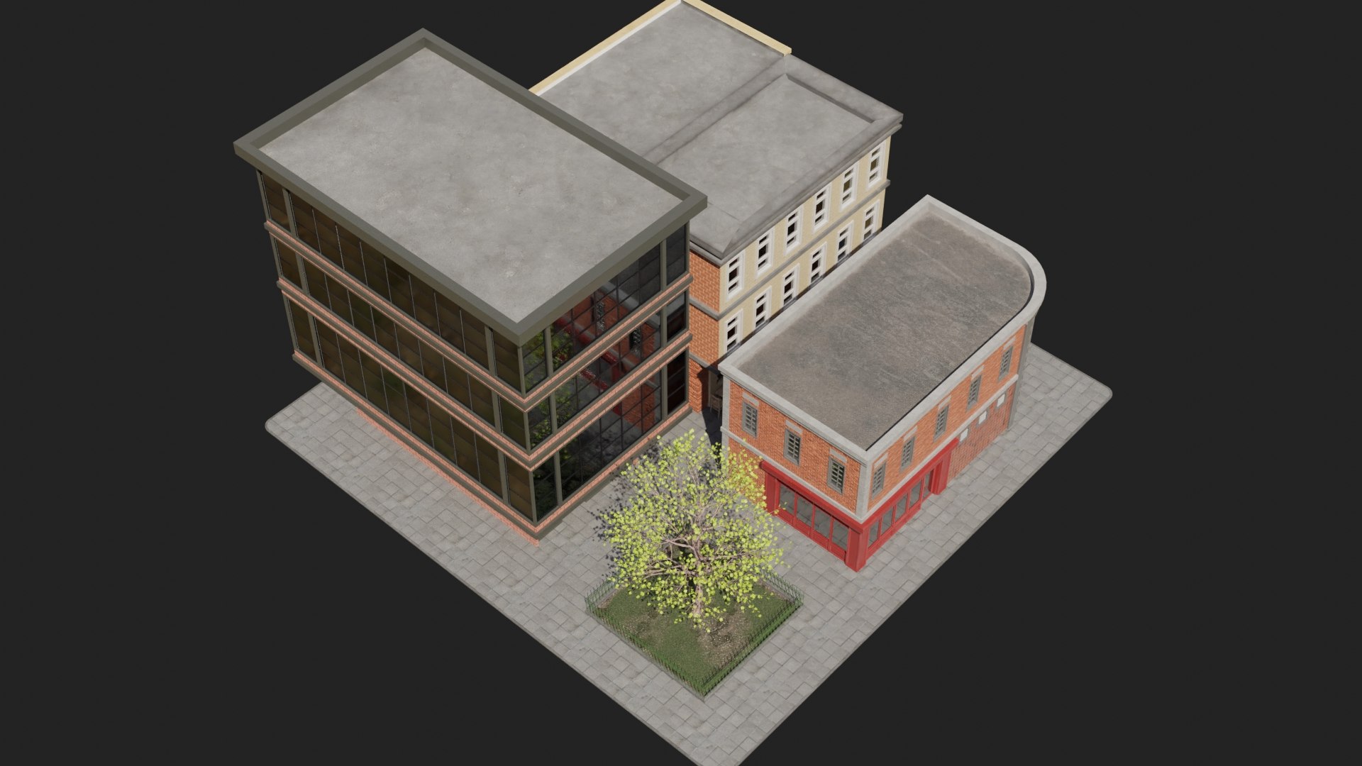 City Block 01 Model - TurboSquid 1901272