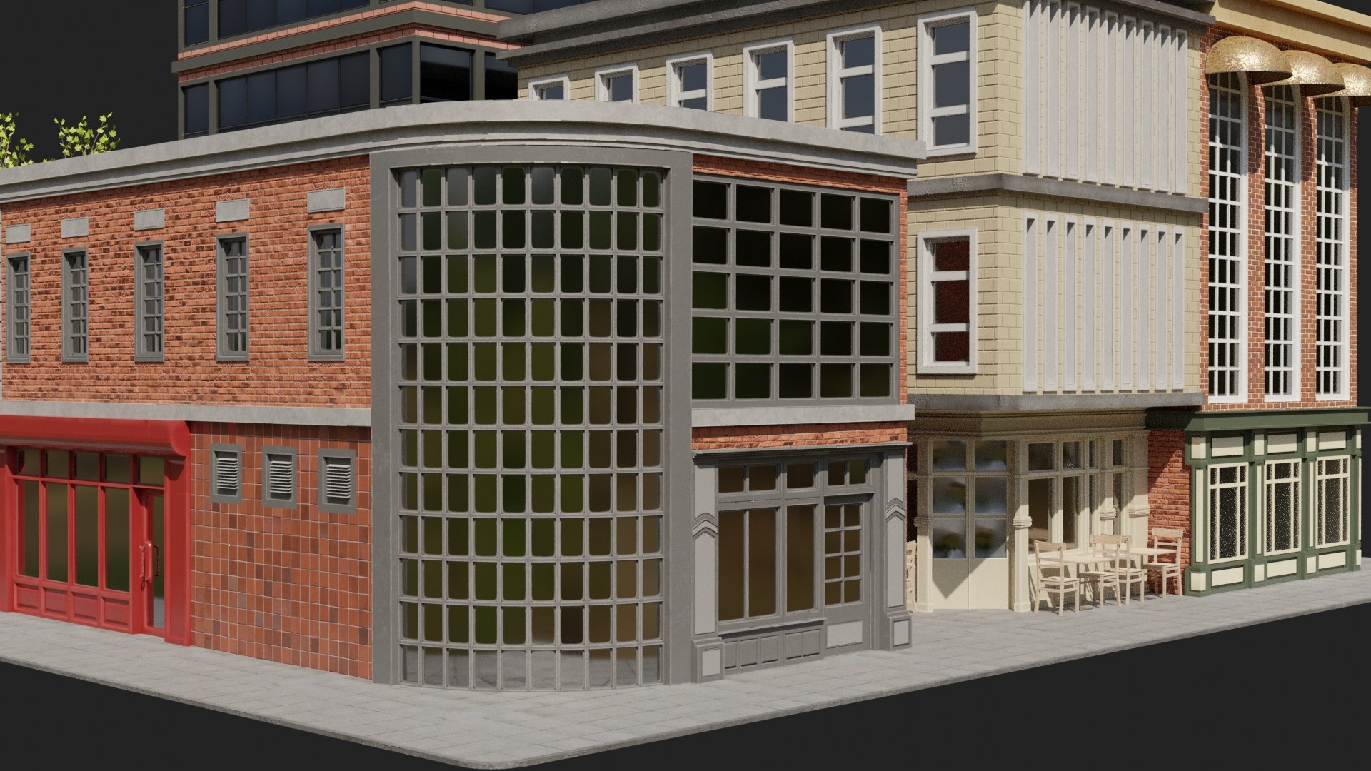 City Block 01 Model - TurboSquid 1901272