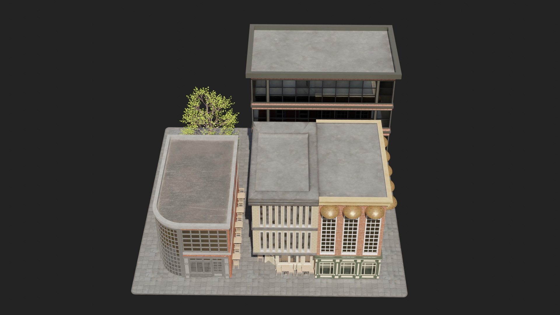 City Block 01 Model - TurboSquid 1901272