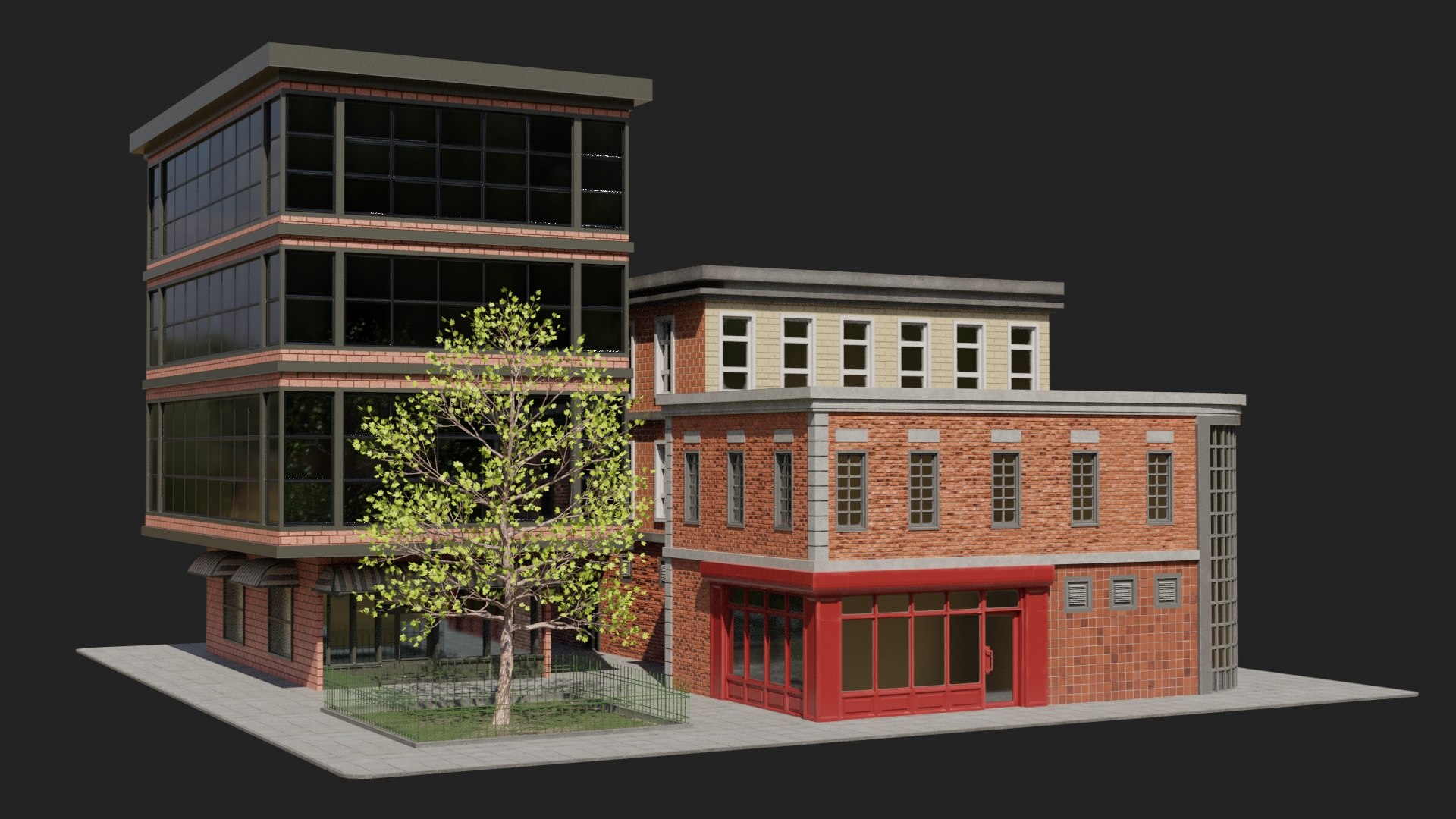 City Block 01 Model - TurboSquid 1901272