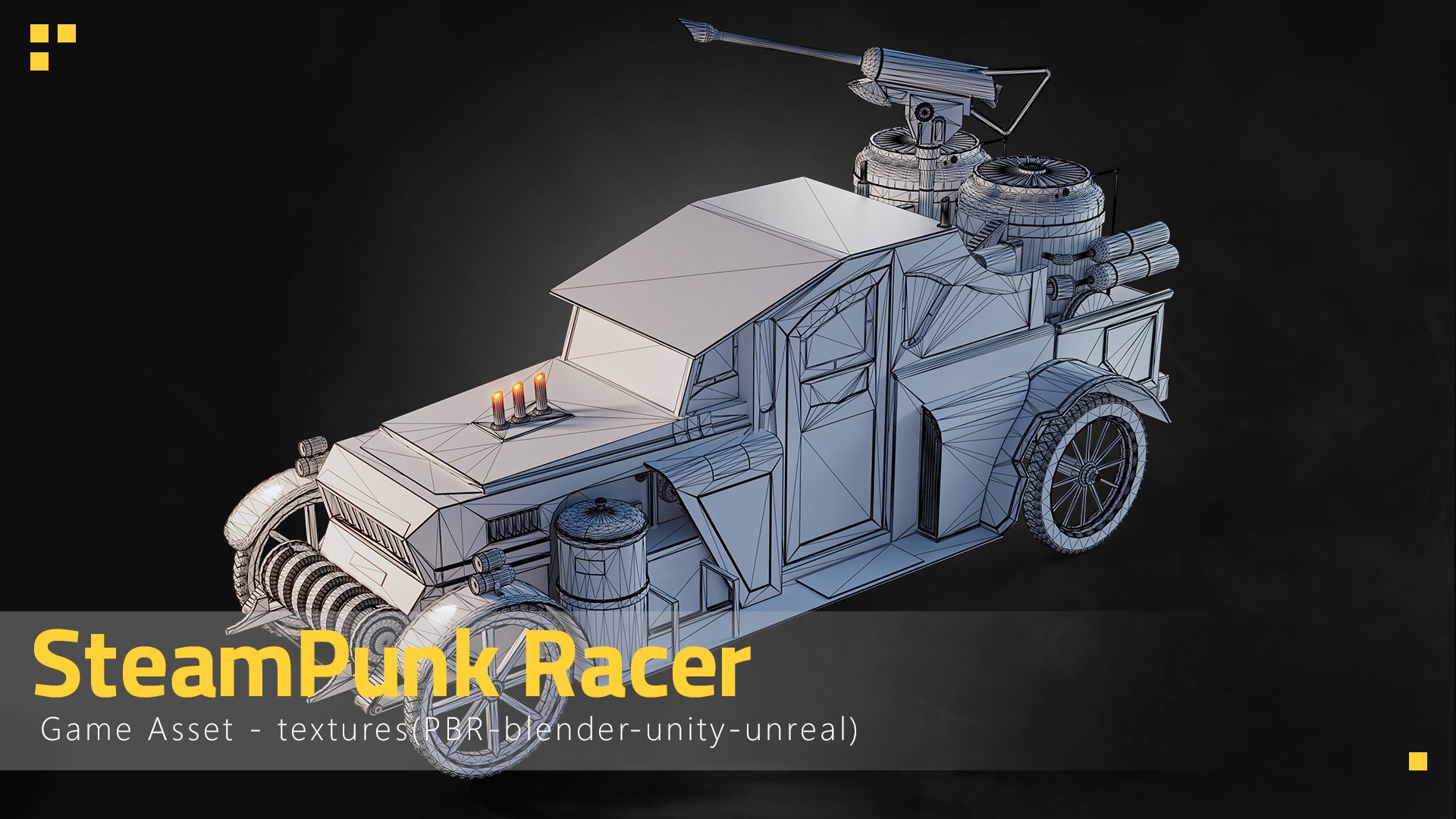 3D SteamPunk Racer Model - TurboSquid 2171583