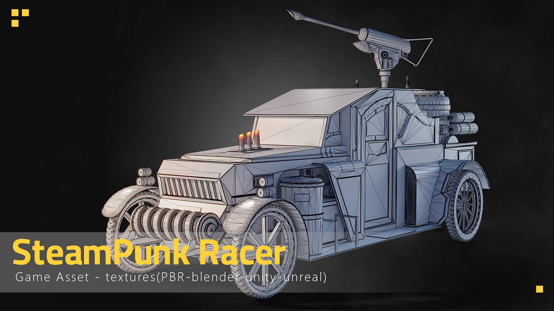 3D SteamPunk Racer Model - TurboSquid 2171583