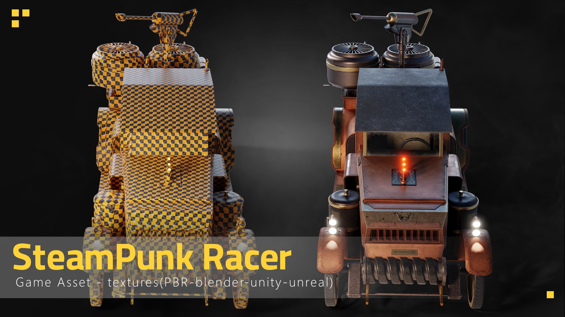 3D SteamPunk Racer Model - TurboSquid 2171583