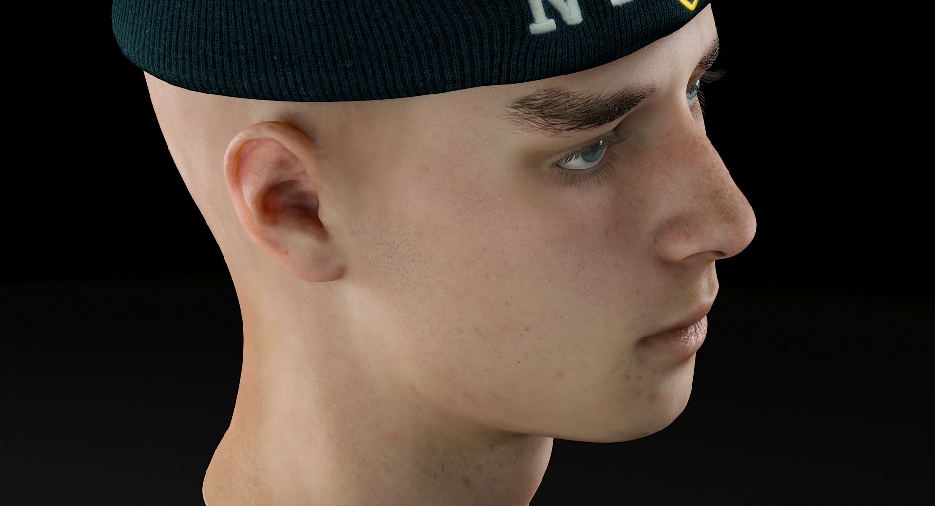 Realistic male 20s head 3D model - TurboSquid 1460845