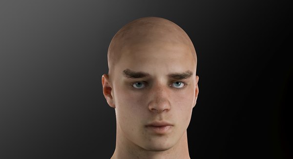 Realistic male 20s head 3D model - TurboSquid 1460845