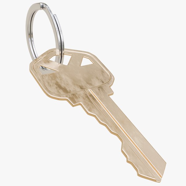 modelo 3d House Key With Keychain Ring - TurboSquid 1958724