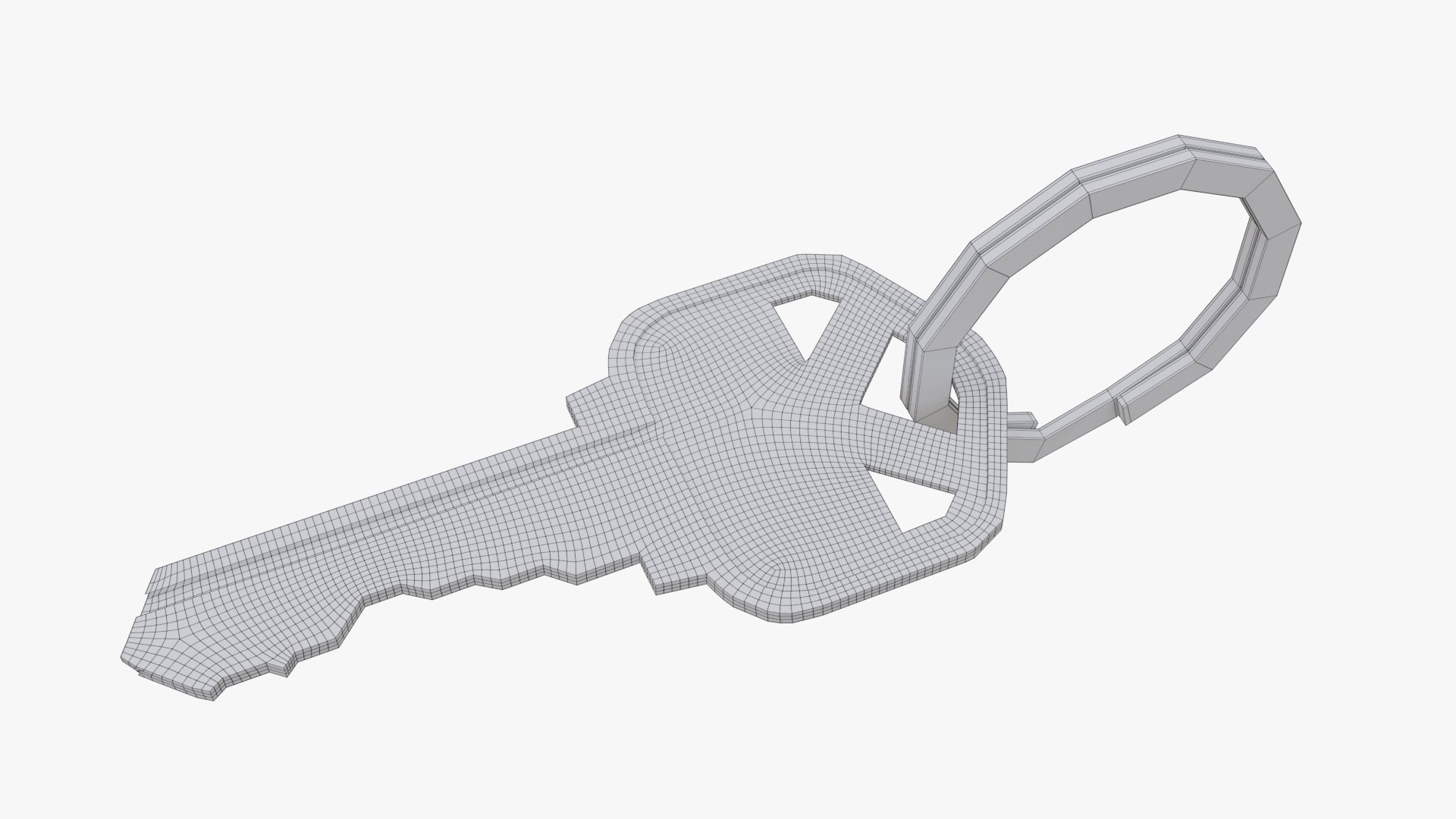 House Key With Keychain Ring 3D Model - TurboSquid 1958724