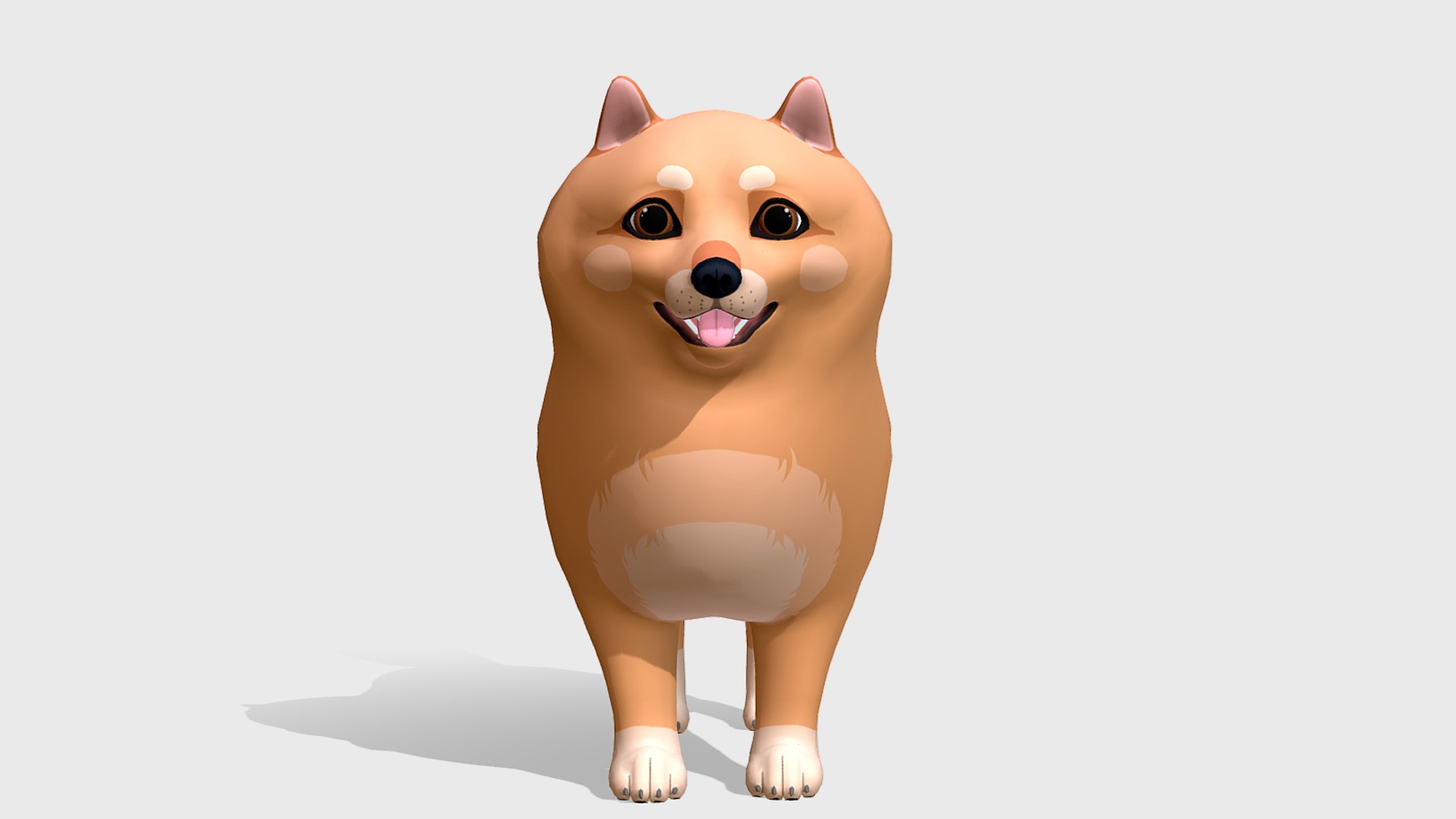 Cartoon Dog - Pomeranian Spitz Model - TurboSquid 2308012