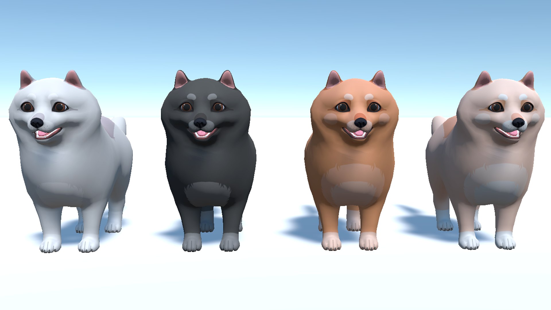 Cartoon Dog - Pomeranian Spitz Model - TurboSquid 2308012