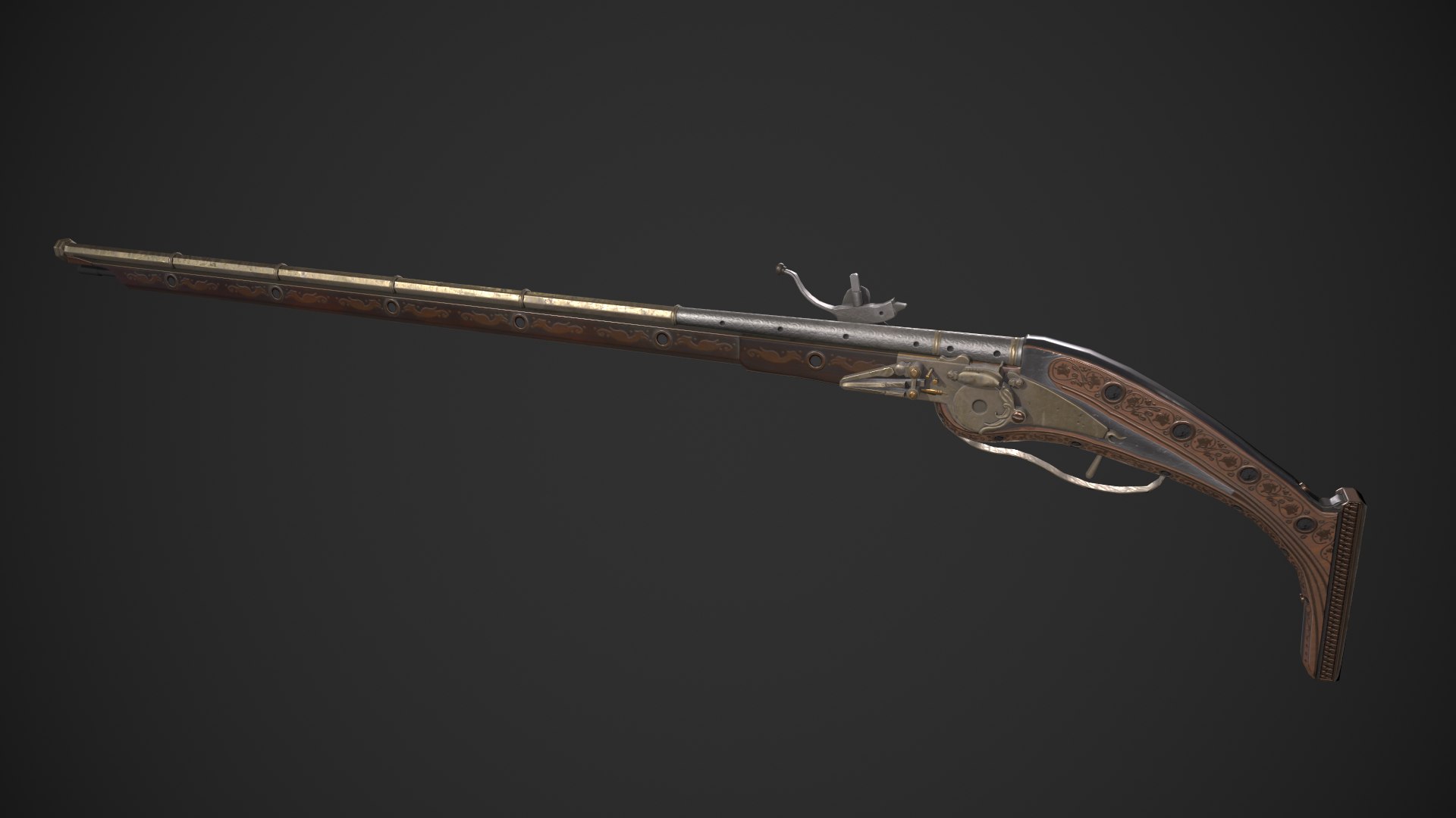 Ornate Musket 3D Model - TurboSquid 1982849
