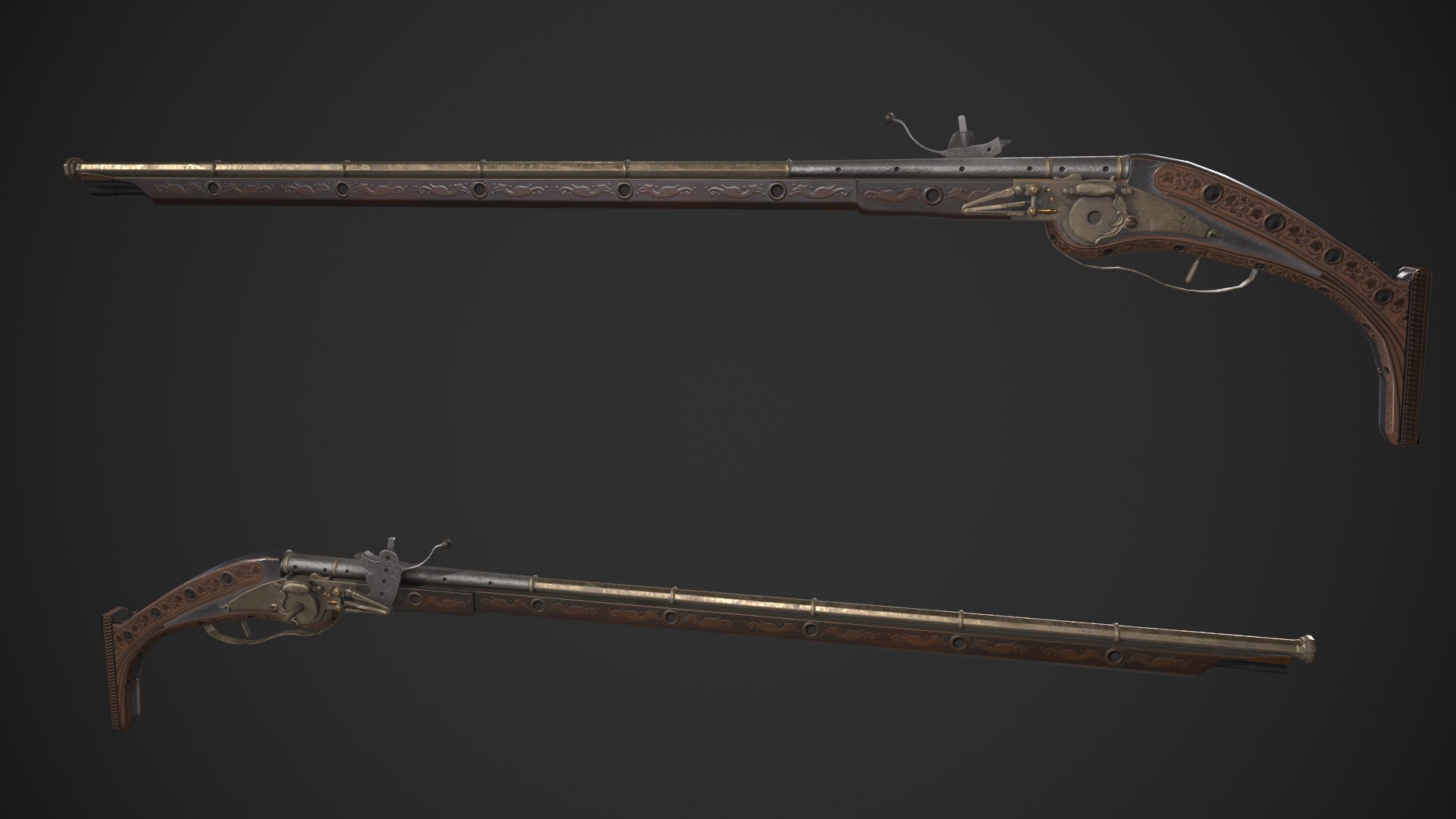 Ornate Musket 3D Model - TurboSquid 1982849