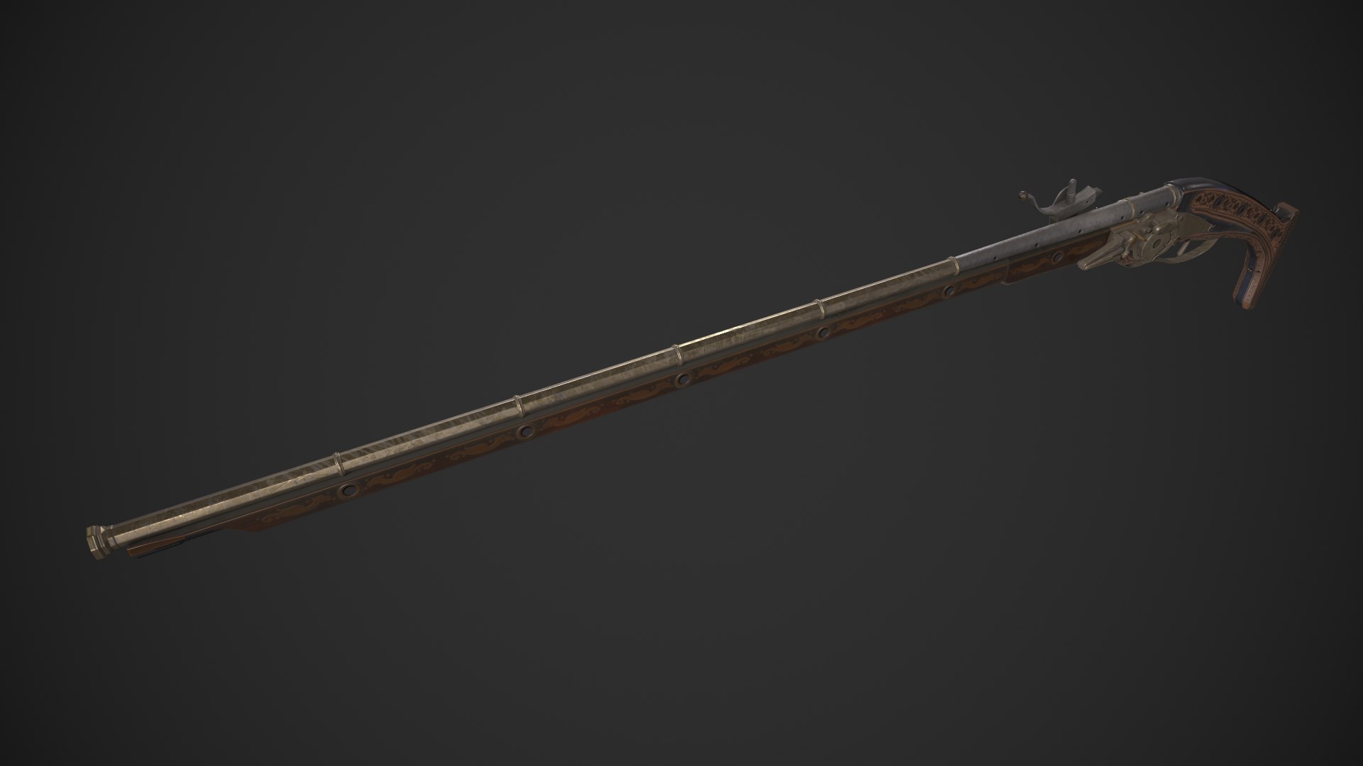Ornate Musket 3D Model - TurboSquid 1982849