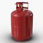 3d Model Gas Cylinder Red