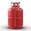 3d Model Gas Cylinder Red