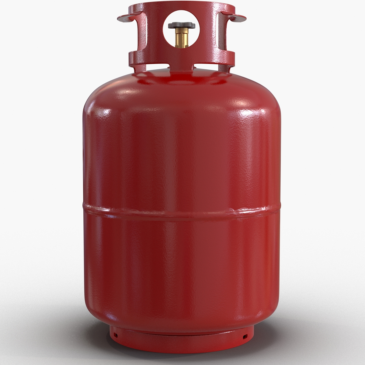 3d model gas cylinder red
