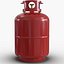 3d Model Gas Cylinder Red