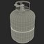 3d Model Gas Cylinder Red