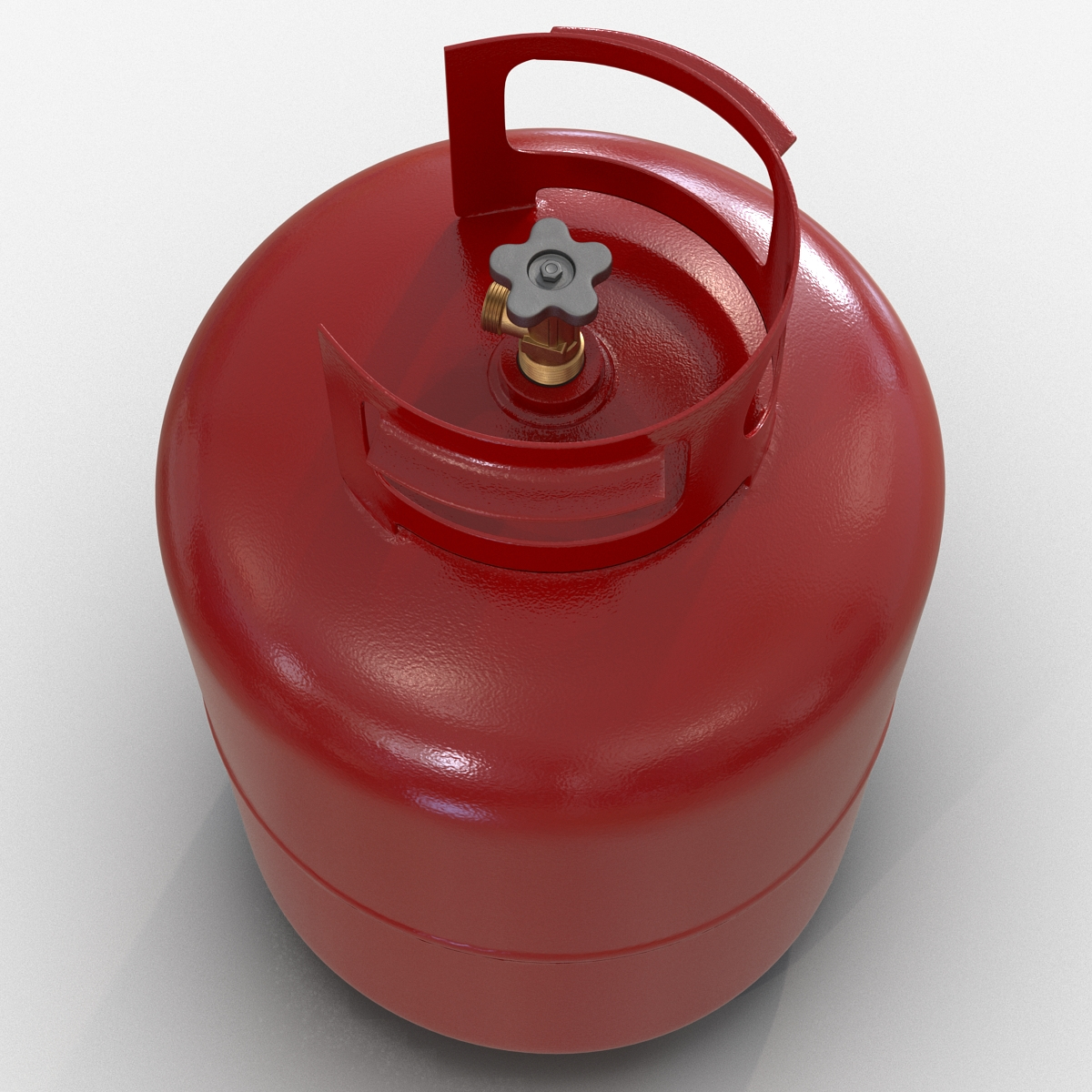3d model gas cylinder red