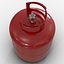 3d Model Gas Cylinder Red