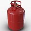 3d Model Gas Cylinder Red