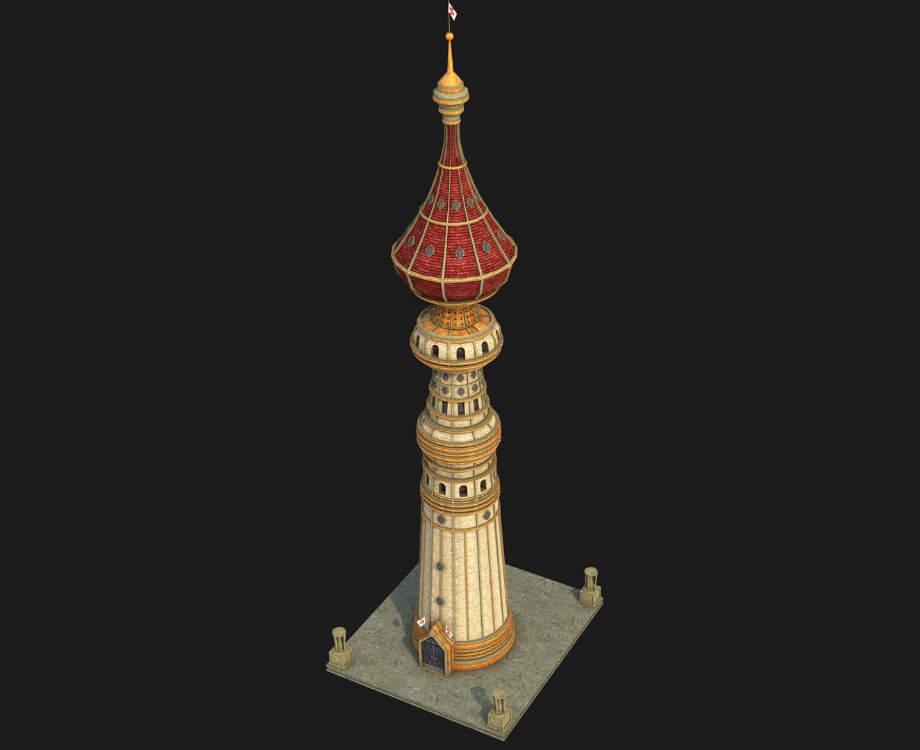 Fantasy Ancient Tower 3D - TurboSquid 1990534